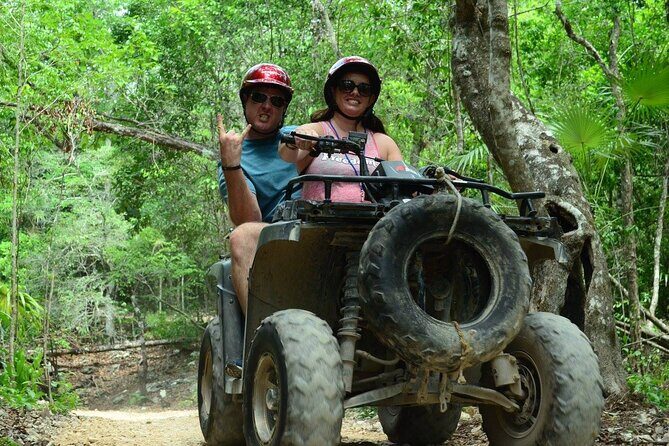 Combo 3 in 1 ATV (shared) Ziplines & Cenote in Puerto Morelos