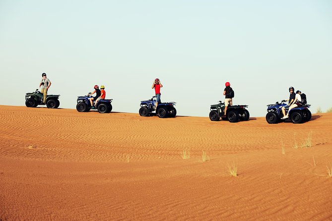 Dubai: Adventure Quad Bike Safari, Sandboarding, Camel Ride & BBQ