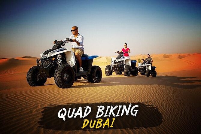 Dubai Quad Bike Ride 30 Min: Dune Bashing, Sand Boarding & Dinner